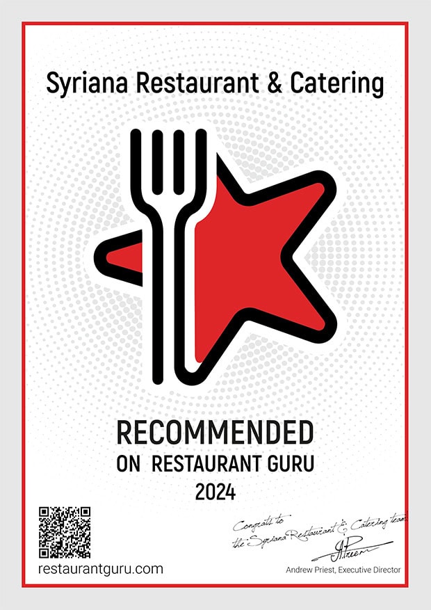 Syriana Victoria | Restaurant, Cafe, and Catering